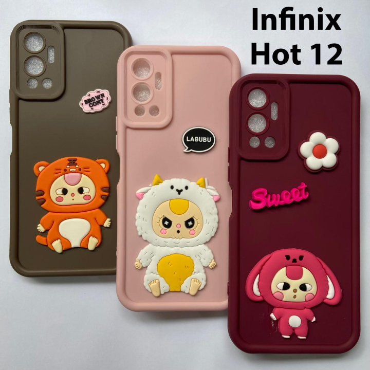 Infinix Hot 12 – Cute 3D Cartoon Silicone Back Cover for Girls, Kids ...