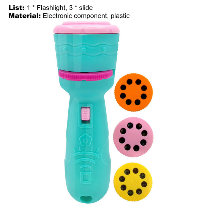 Flashlight Projector Toy Hand-on Ability Slide Flashlight Lamp Light ...