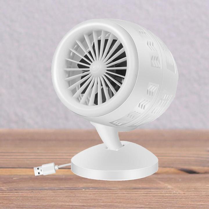 Portable Table Desk Fan Cooling Fan Twin Turbo Blades Air Circulating ...
