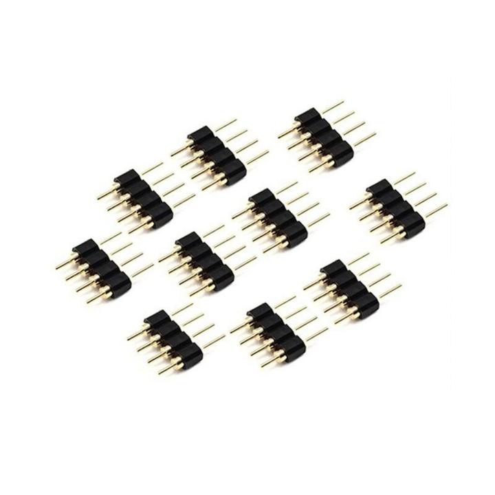 4 Pin Rgb Led Strip Male Plug Adapter Connector for 3528 5050 Strip ...