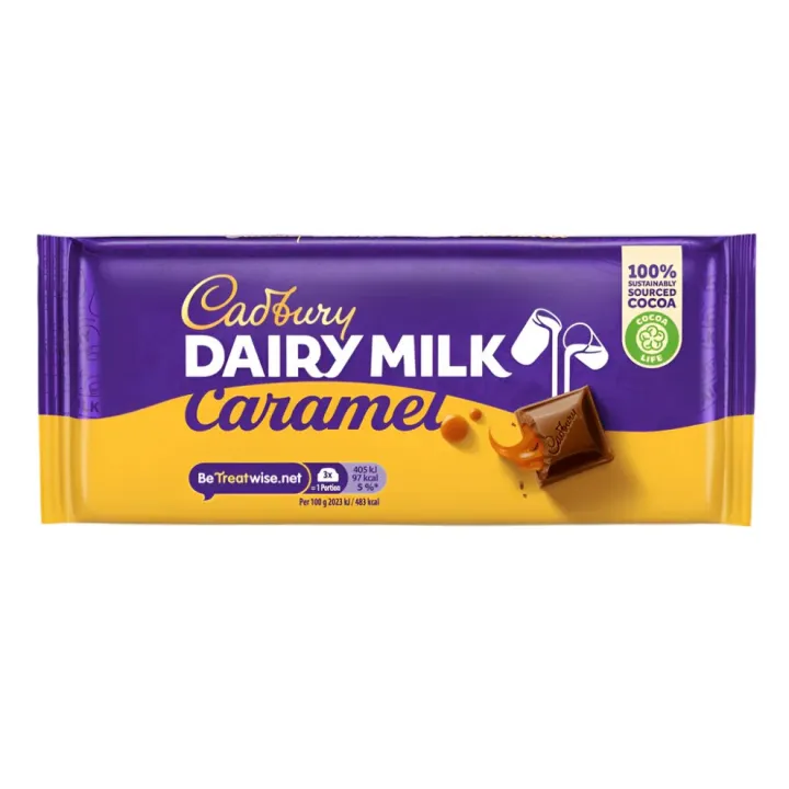 CADBURY DAIRY MILK Caramel Chocolate Bar120g (𝐢𝐦𝐩𝐨𝐫𝐭𝐞𝐝 & 𝐨𝐫𝐢𝐠𝐧𝐚𝐥 ...
