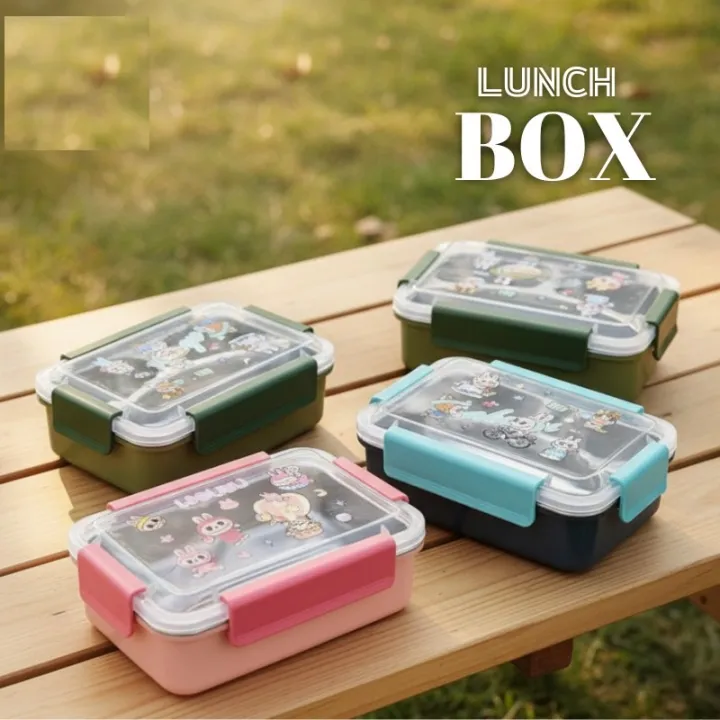 Dazzio.pk - 3-Compartment Kids Thermal Lunch Box For School - Stainless ...