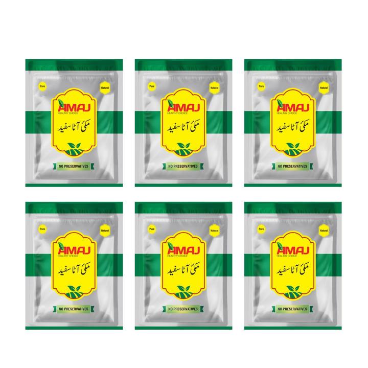 White Corn Flour pack of 6 each packet 1kg | Daraz.pk