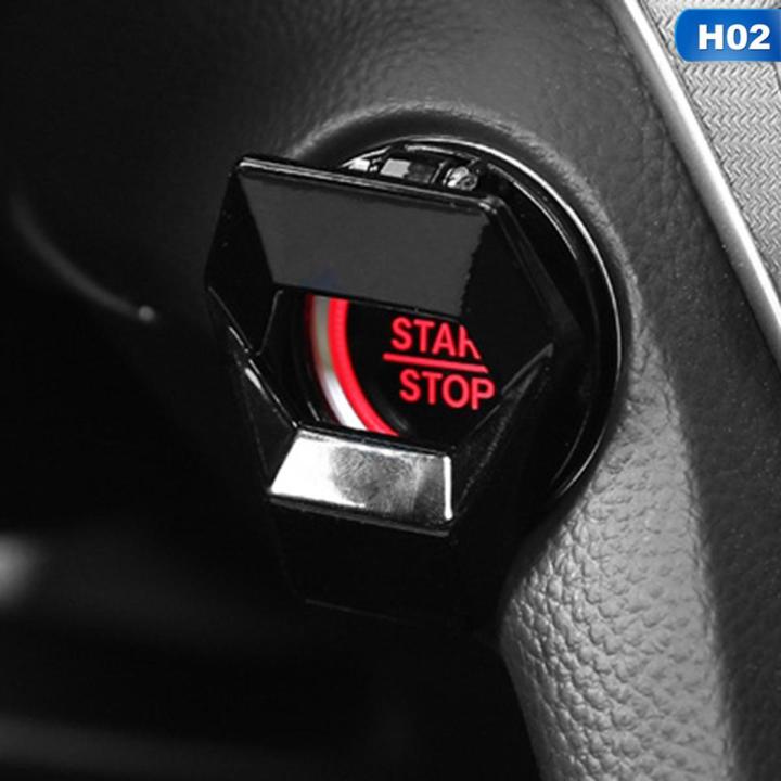ready stock Carbon Fiber Car Engine Start Stop Push Button Switch Cover ...