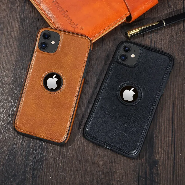 Leather Logo Cut Back Case For Iphone 11 | Daraz.pk