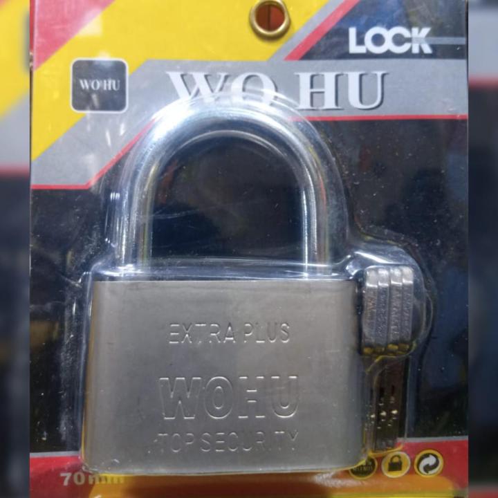 Wohu stainless steel standard shackle padlock 70 Mm | Daraz.pk