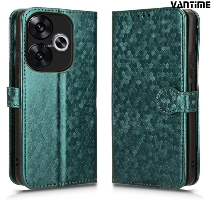 Vantime for Xiaomi Poco F6 5G PU Leather Wallet Case Polka Dots Card ...