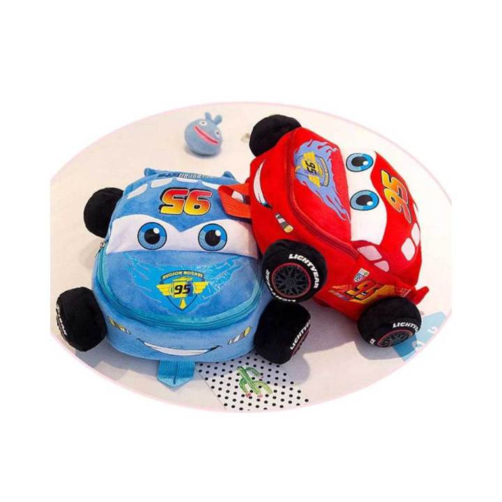 New Disney Cartoon Car Plush Toy Kids Primary School Backpacks Children ...