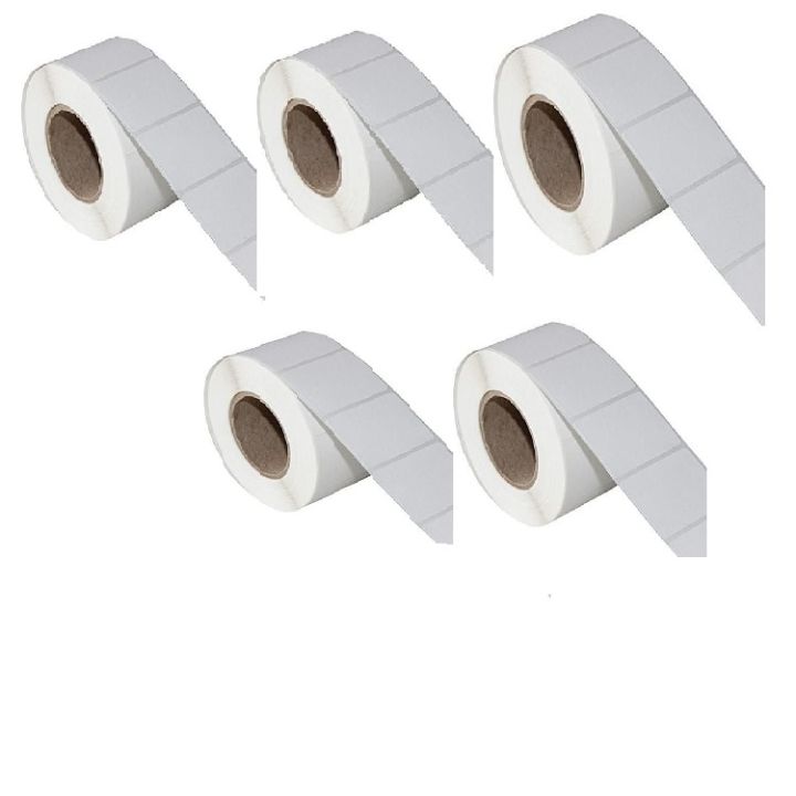 pack of 5 - Barcode Label Sicker Roll - Size 38mm x 28mm (Single Track ...
