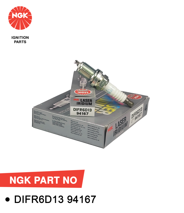 NGK Spark Plug Laser Iridium For Honda City, BRV DIFR6D13 : 94167 ...