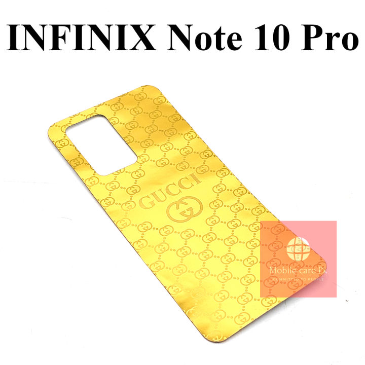 Infinix Note 10 Pro 24k Back Gold Protector | Daraz.pk