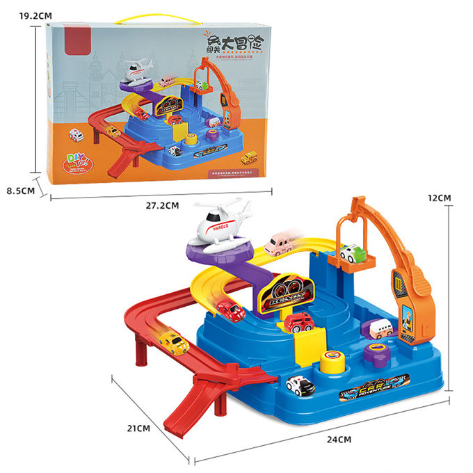 2 cars - Mini Educational Car Adventure Race Track Toy Parking Garage ...
