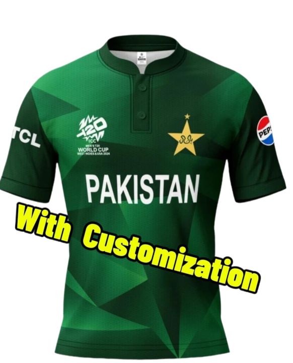 Pakistan Cricket Team Shirt Official ICC T20 World Cup 2024, With ...