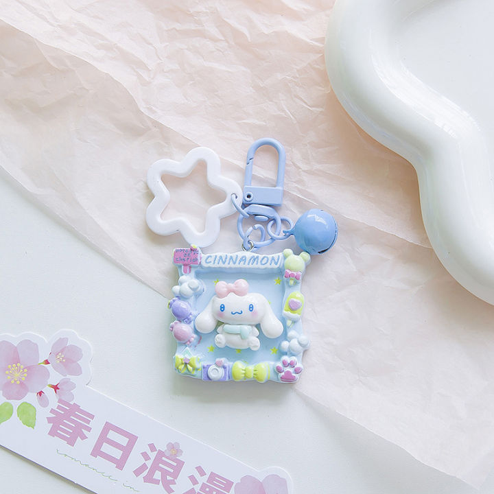 Cinnamoroll Kuromi Sanrio Keychain Resin Kawaii Cute Photo Frame Key ...