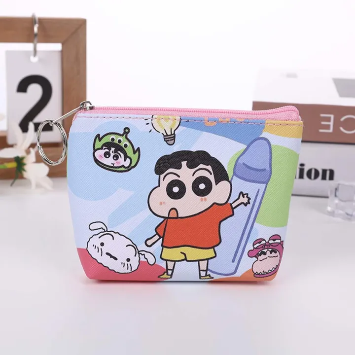 Kawaii Key Charger Storage Bag Crayon Shin Chan Coin Purse Bus Card ...
