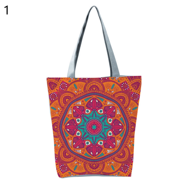 Greenhome Reusable Handheld Portable Shoulder Bag Vintage Print Large ...