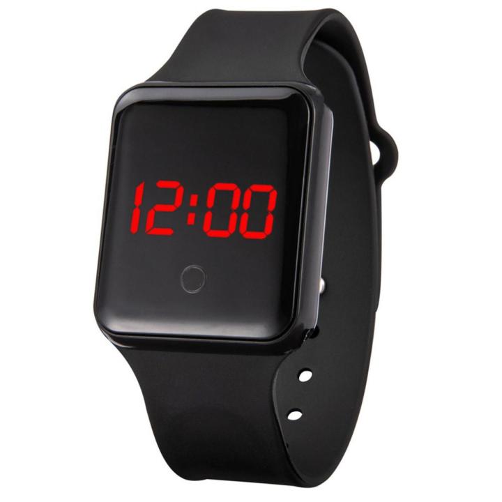 LED Electronic Digital Touch Watches For Men Women Simple Fashion ...