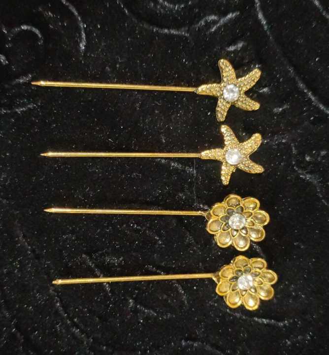 4 Piece Multicolor Flower Heart Scarf Shawl Pins Hijab Pins Dressmaking ...