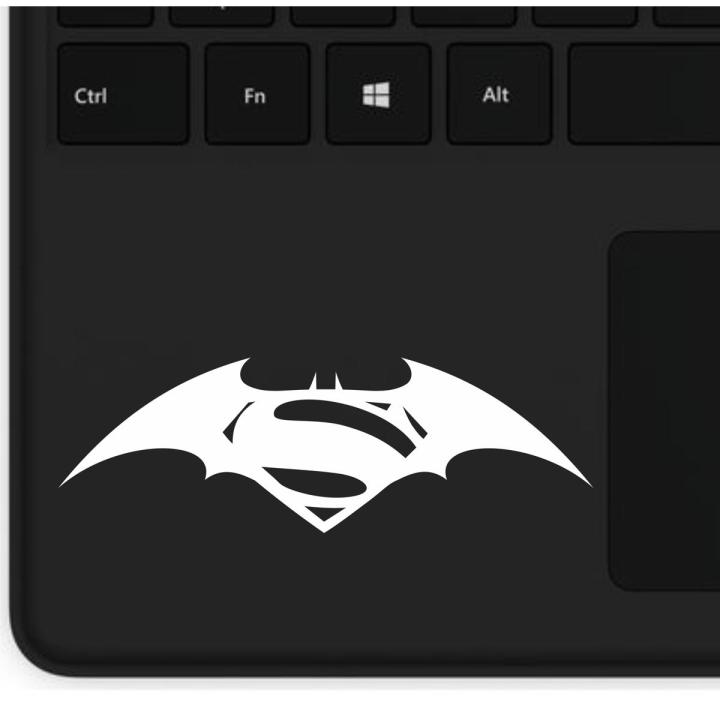 Batman Superman mix Logo Laptop Sticker Decals, Laptop Stickers by ...