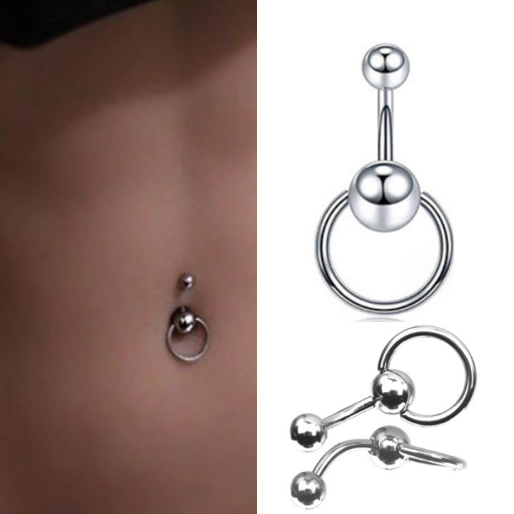 【New arrivals】316 Steel Navel Ring Navel Piercing Decoration Korean and ...