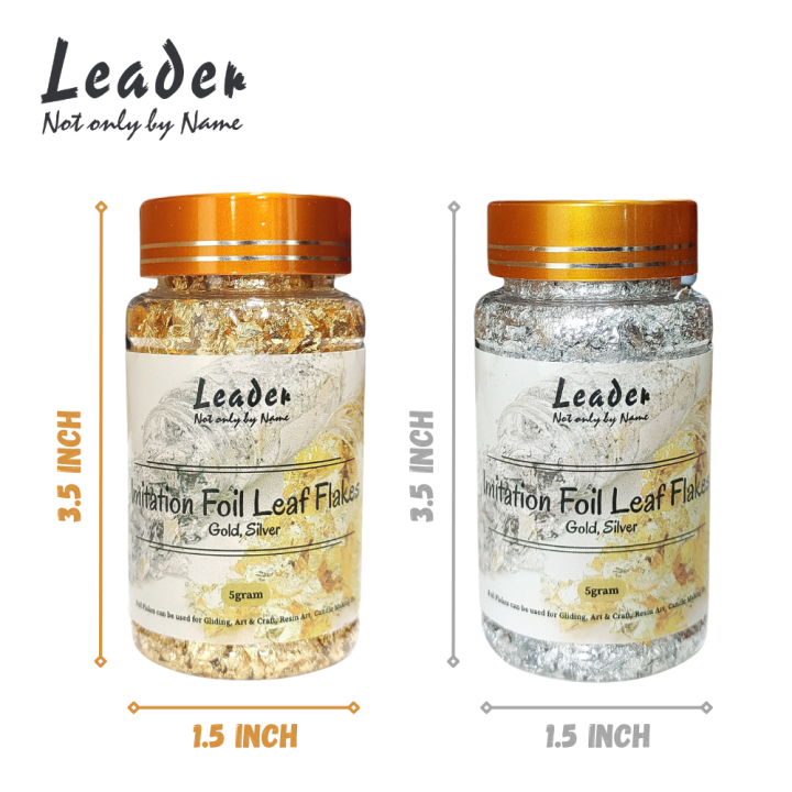 Foil Flakes for Resin Art, Calligraphy (Available in Gold, Silver and ...