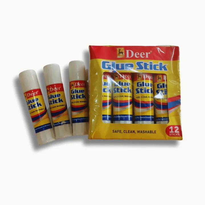 Deer Glue Stick (12 Pcs) Box Pack | Bulk Value Strong Adhesive for ...