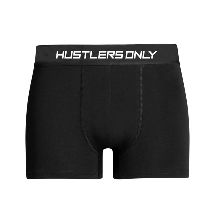 Black Soft Boxer Briefs for Men Hustlers only Men's Microfiber Boxer ...