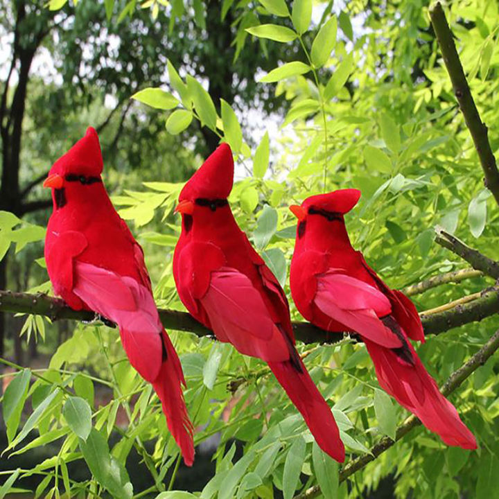Creative Foam Feather Artificial Parrots Imitation Bird Model Garden ...