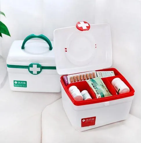 First Aid Medicine Storage Box With Handle Sorting Box - Multi | Daraz.pk