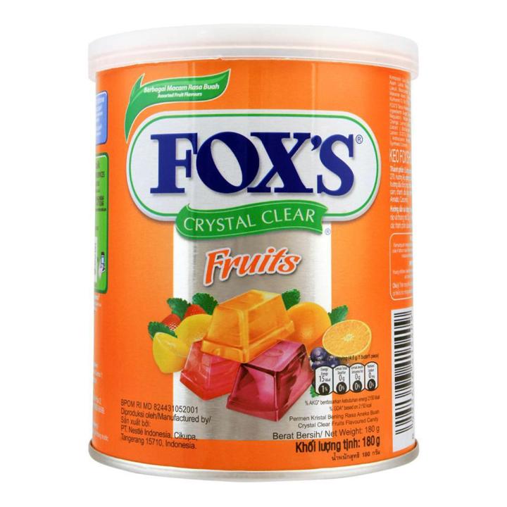 Fox's Crystal Clear Mixed Fruit Flavored Candy, Tin, 180g | Daraz.pk