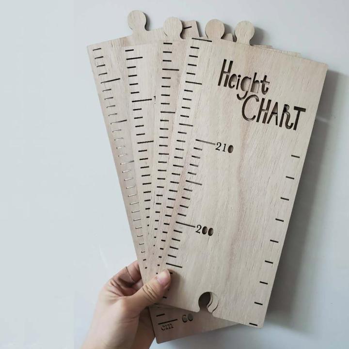 Height Growth Chart Decorative Wooden Height Growth Chart Wall Ruler ...
