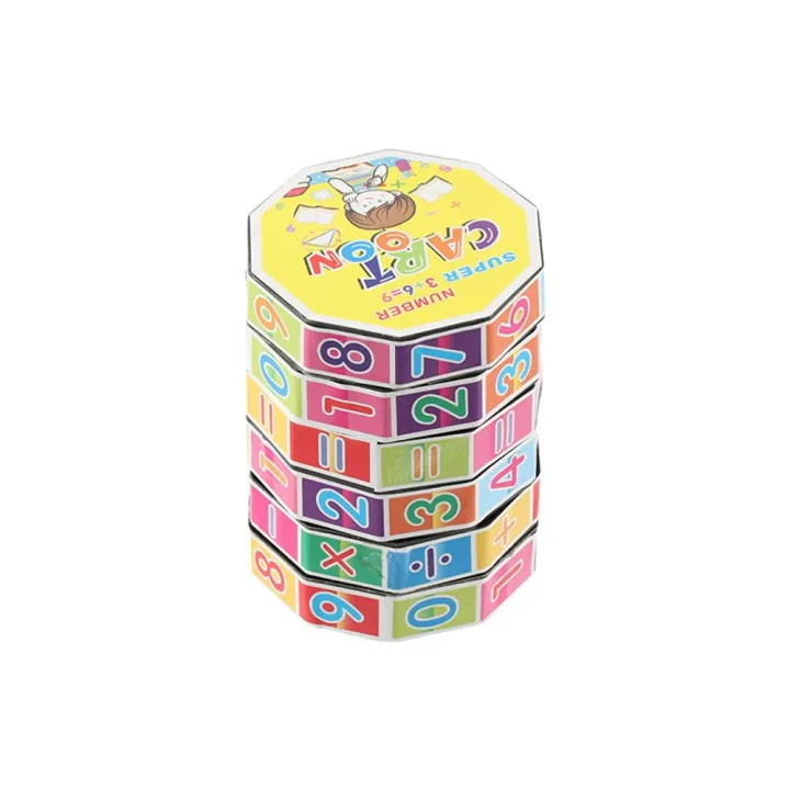 Puzzle Plastic Mathematics Numbers Cube Multicolor DIY Removable ...