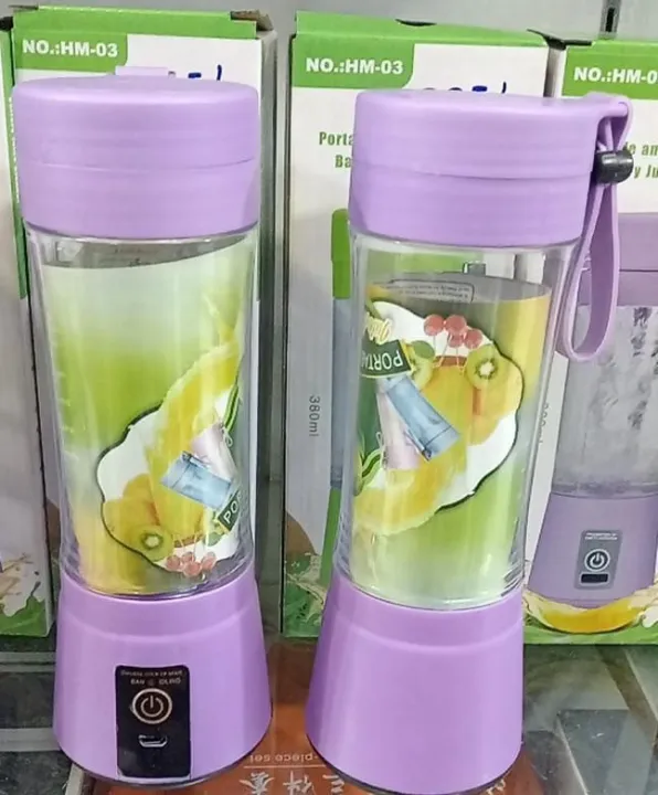 Portable USB Rechargeable Juicer Blender with 6 Blades -Mini Juicer ...