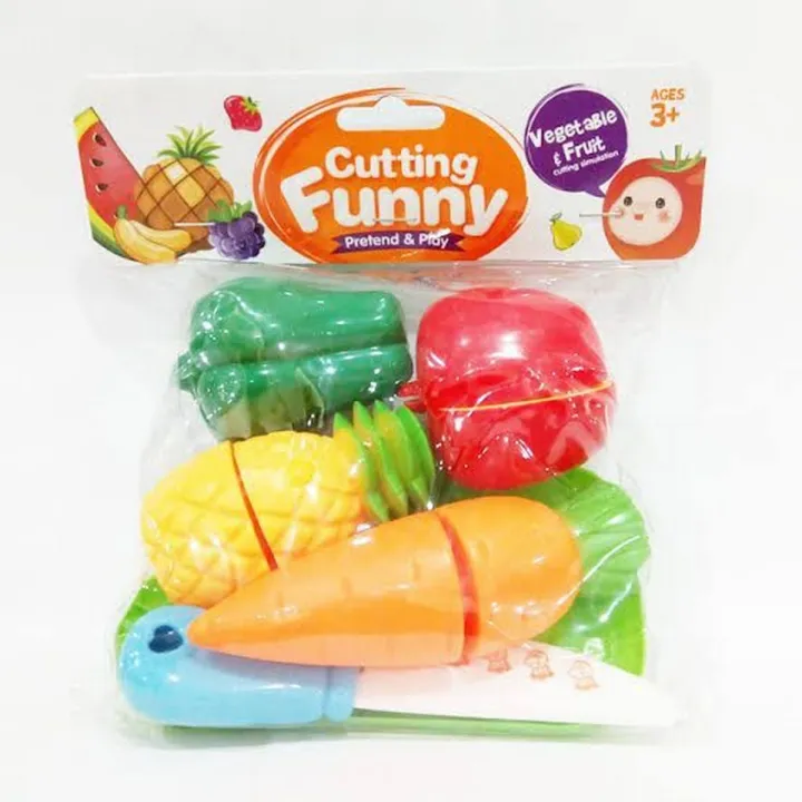Funny Cute Fruit Cutting Set Pretend Play Toy For Kids - M10615 | Daraz.pk