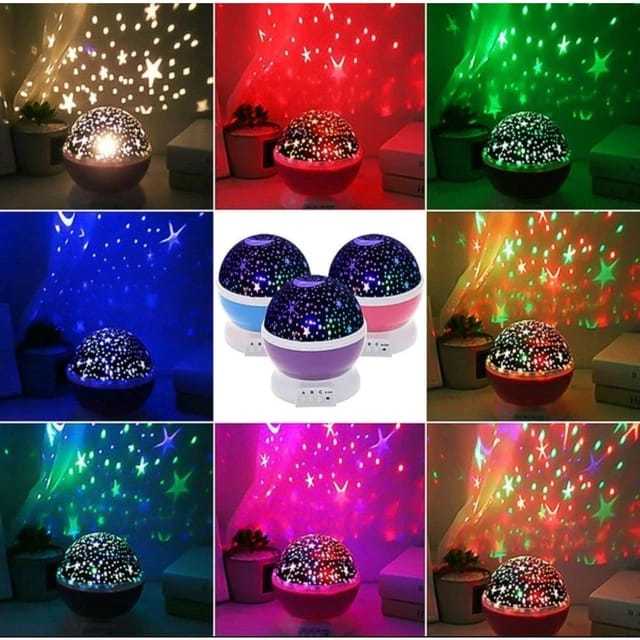 LED Rotating Night Light Projector Starry Sky Star Master Children Kids ...