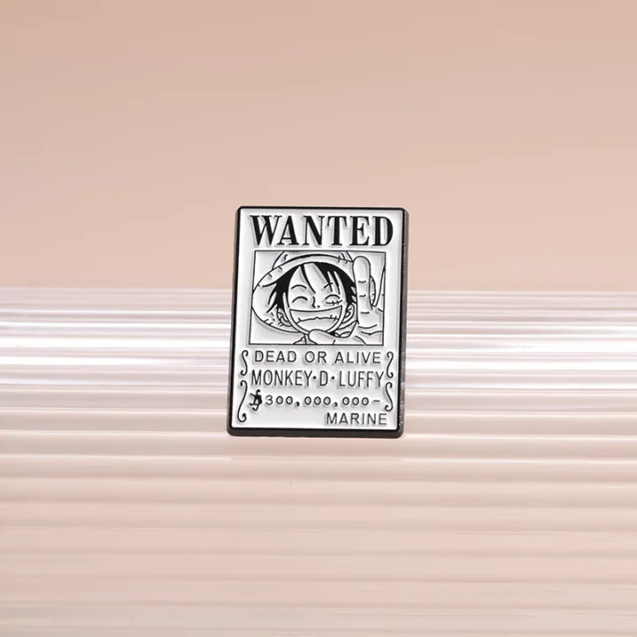 【Qian poem li Store】Anime One Piece Brooch Cartoon Luffy Bounty Alloy ...