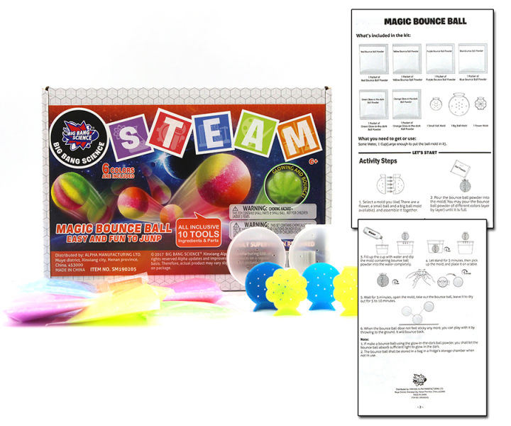 STEAM Educational Magic Bounce Ball Kit with 10 Tools- Creative Fun for ...