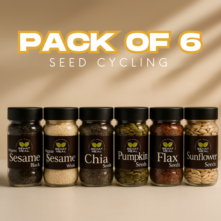 Seed Cycle PCOS Kit | Pumpkin Seeds, Sunflower seeds, Flax Seeds, Chia ...