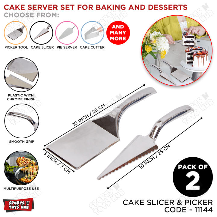 Plastic Pie Server Square & Triangle Cake Server 10 Inch Disposable ...