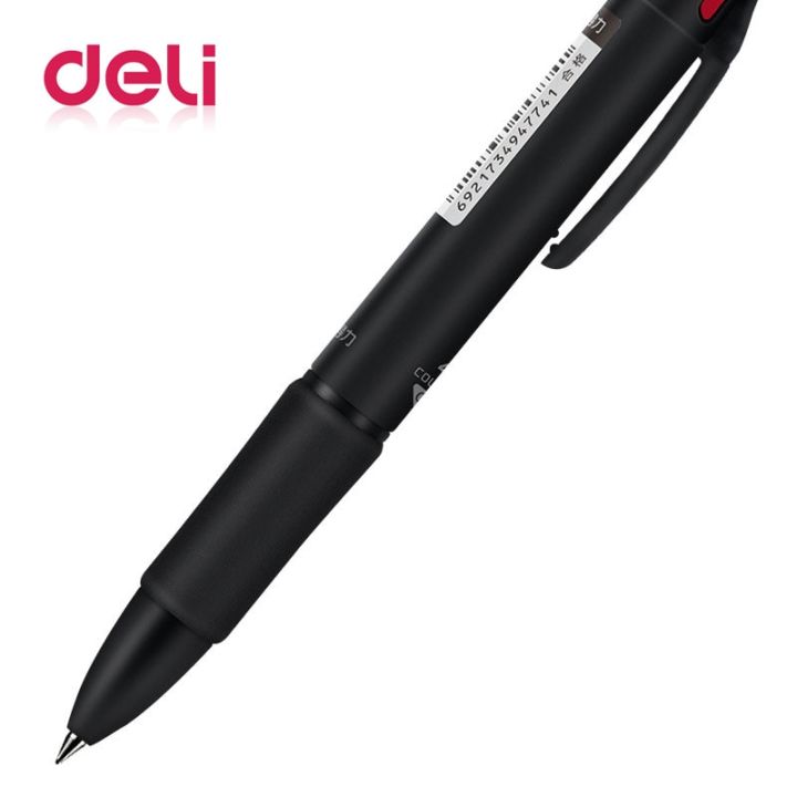 Deli 1 Fine Point 4 in 1 Retractable Ballpoint Multi Function Pen 0.7mm ...
