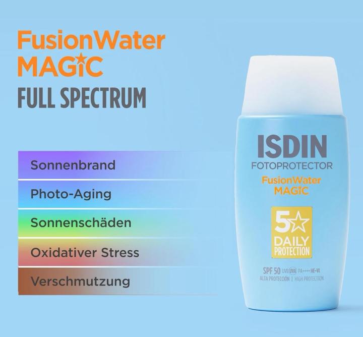 ISDIN Fotoprotector Fusion Water Magic SPF50 50ml (Sunblock)scanable ...
