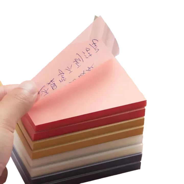50Sheets Transparent Sticky Not Waterproof Colorful Clear Memo Pad ...