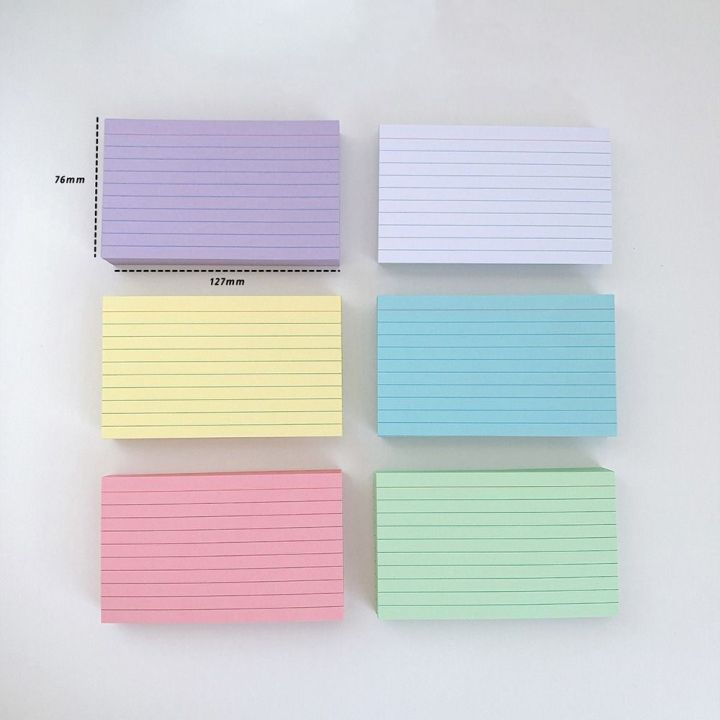 Creative DIY Index Cards Horizontal Line Colorful Notepad Pocket Paper ...