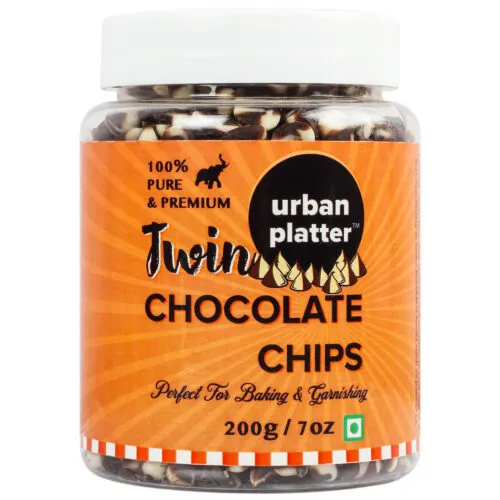 Urban Platter Dark & White Twin Chocolate Chips 200g | Daraz.pk