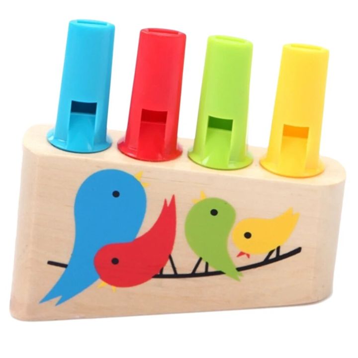 【Simple 3C】Children'S Wooden Rainbow Whistle Whistling Baby Music ...