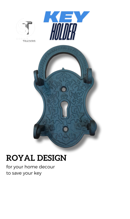 Metal Key Holder royal Design Wall Mounted 4 Key Hooks Rack With Screws ...