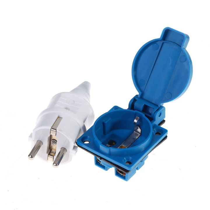 Industrial waterproof socket EU socket copper contact body EU Plug Mzea ...