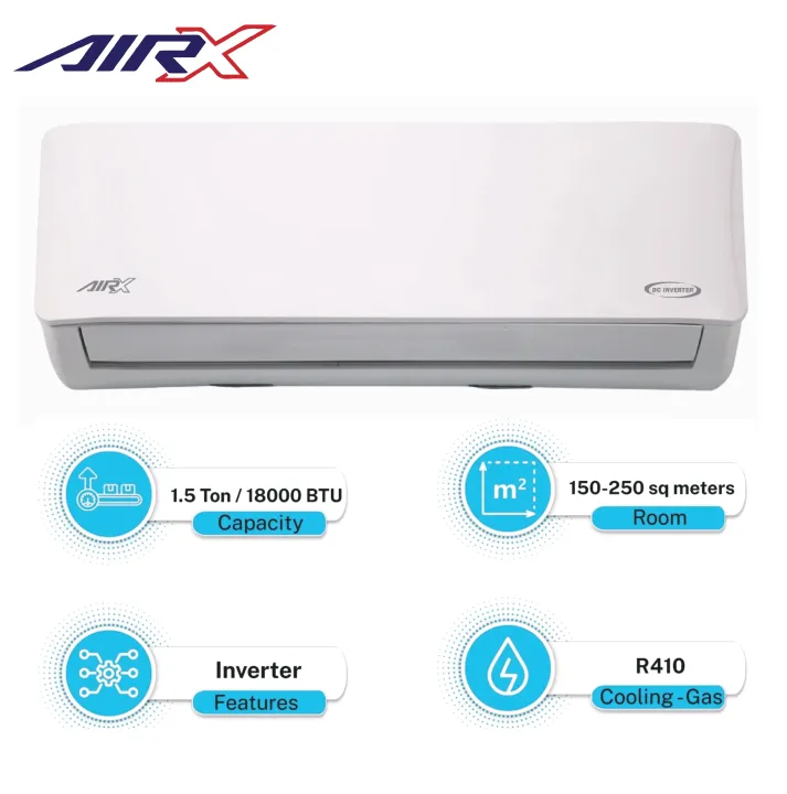 AIRX-1.5 ton (18000 Btu) Wall mounted Inverter- AXWM-18IHCAEX T3 Compressor | Daraz.pk