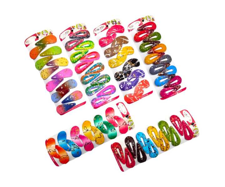 Pack Of 12 Girls & Women Hair Pins, Beautiful Colors, Elegant Design ...