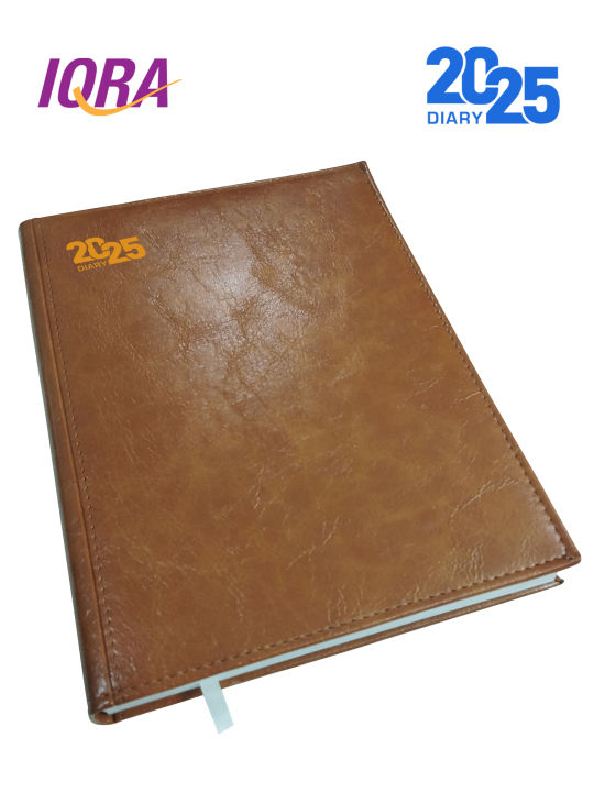 IQRA Medium Size Double Date Golden Color Diary 2025 | Daraz.pk